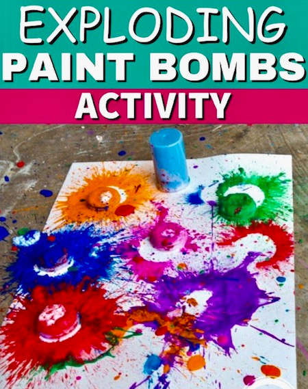 Exploding Paint Bomb Art (Grades 1 - 6) - Pequot Lakes Community Education